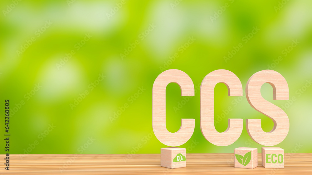 The ccs mean Carbon Capture and Storage for technology or eco concept ...