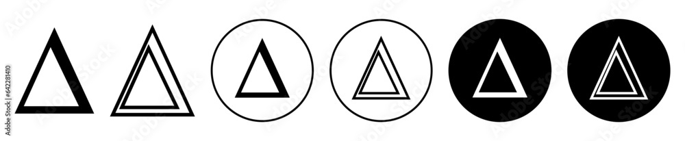 delta symbol set. greek letter delta vector symbol in black filled and ...