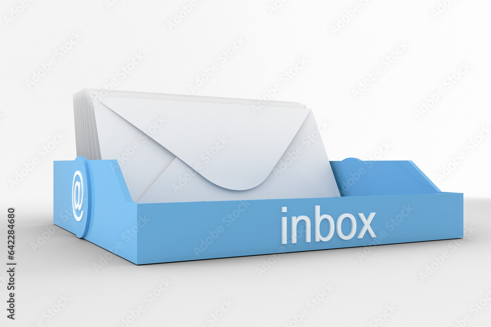 Digital png illustration of white envelope in blue inbox on transparent ...