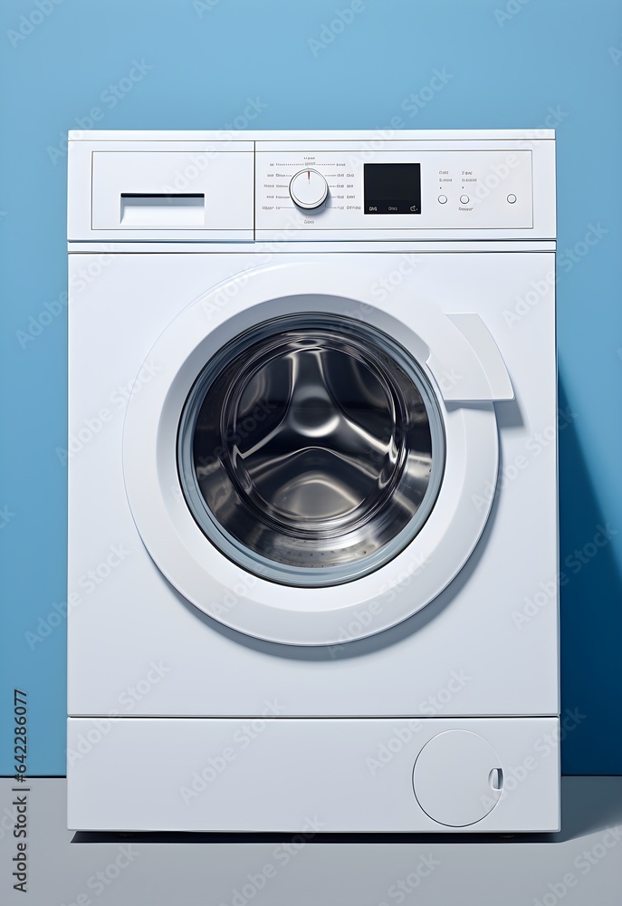 Effortless Cleanliness" - A minimalist portrayal of a washing machine ...
