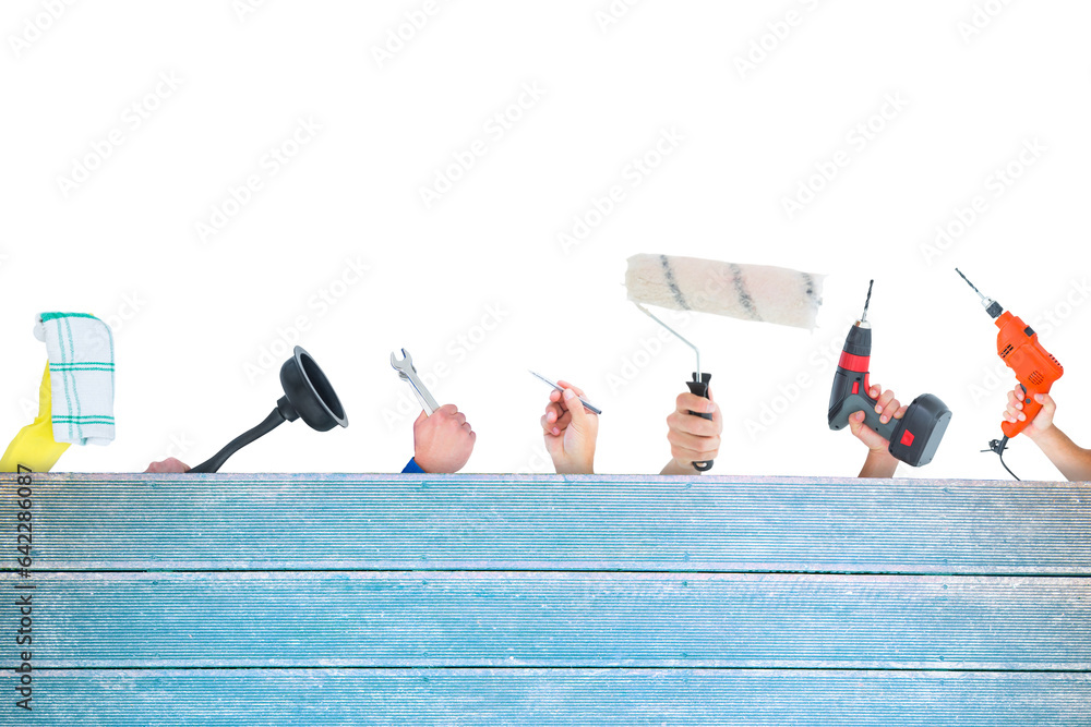 Digital png photo of hands holding tools on transparent background ...