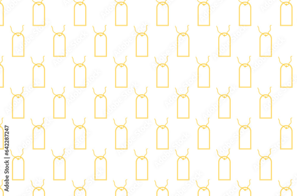 Digital png illustration of yellow tag pattern with copy space on ...