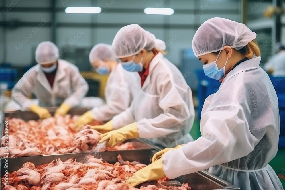 Poultry farm for the production of chicken meat. Industrial production ...