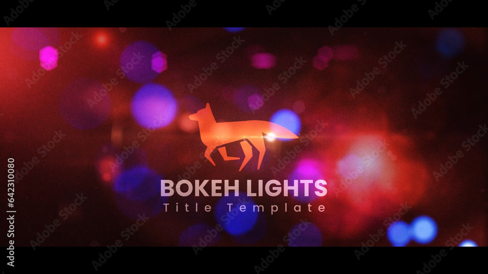 Bokeh Lights Title Stock Template | Adobe Stock