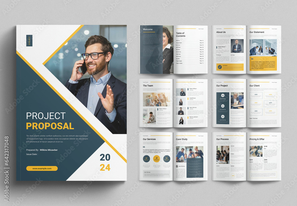 Project Proposal Template Stock Template | Adobe Stock