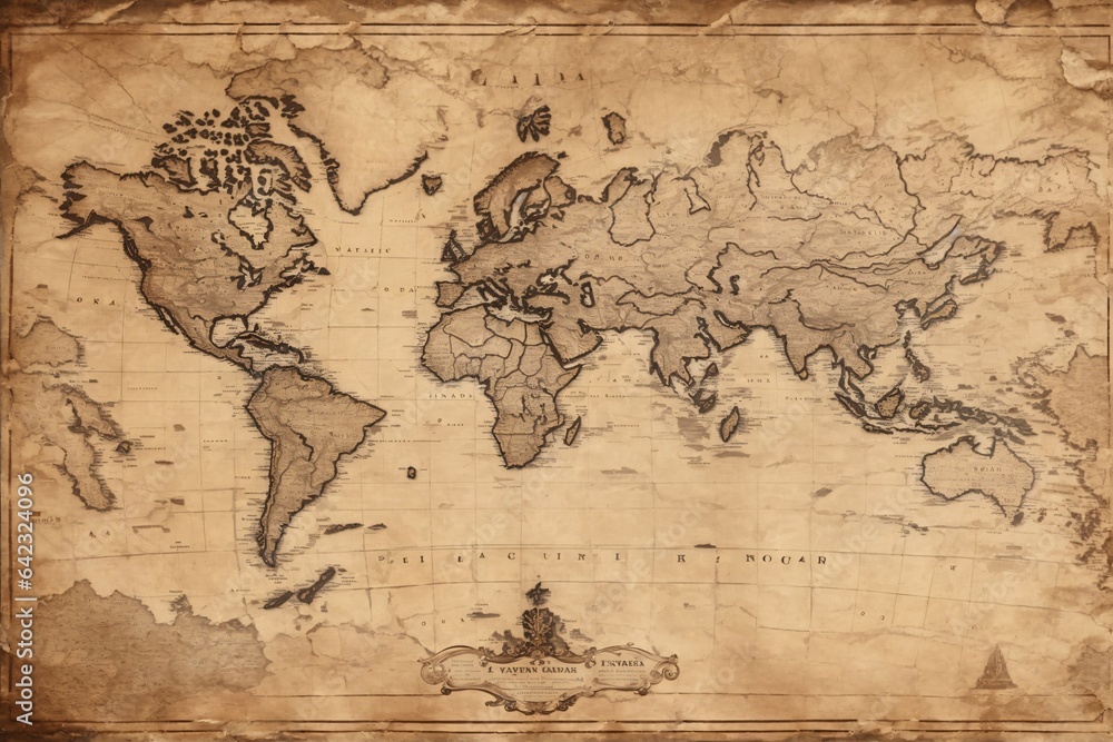 Foto de Old Map, Map Background, Vintage World Map, Vintage Map ...