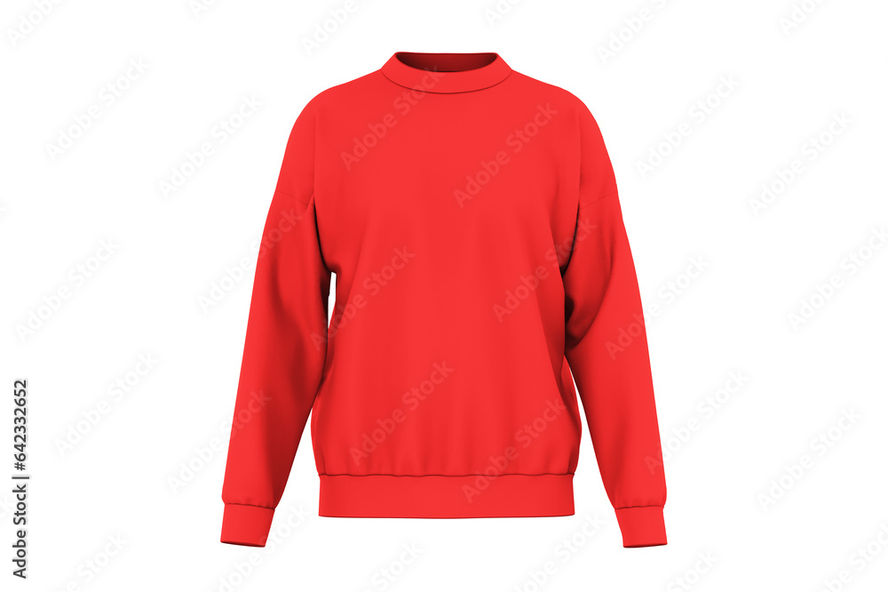 Men's blank sweatshirt template,from two sides, natural shape on ...