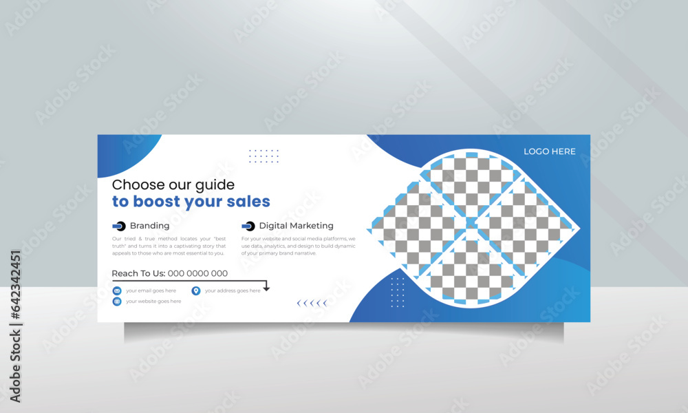 Professional business facebook cover page template เวกเตอร์สต็อก ...
