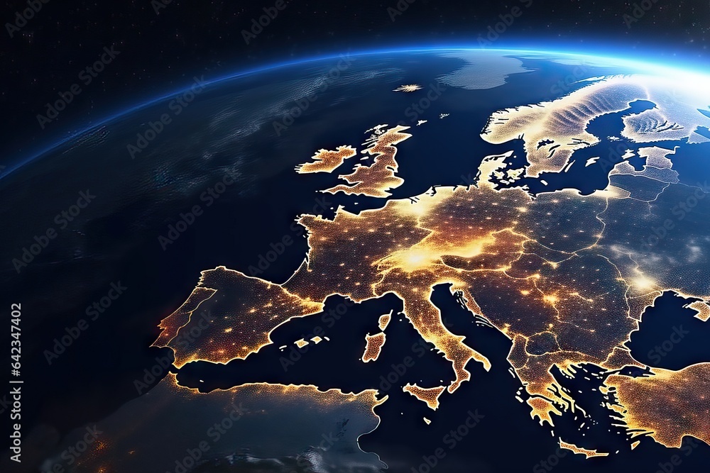 geography map Countries travel globe ocean this space EU highlighted ...