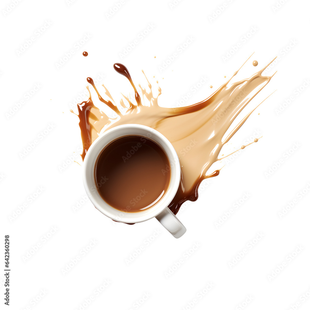 Coffee splash on transparent background PNG Stock Illustration | Adobe ...