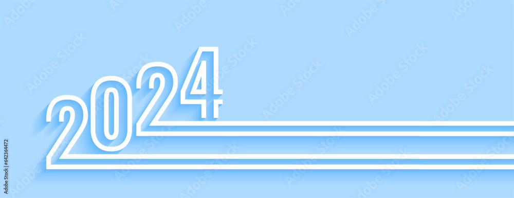 line style 2024 new year event wallpaper design vector de Stock | Adobe ...