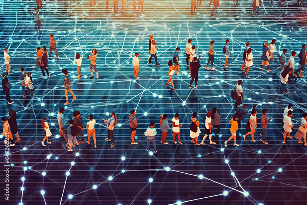 robot people Deep freedom network digital concept concept control ...