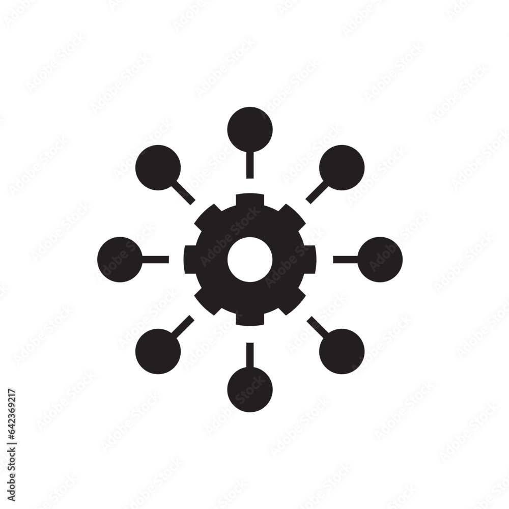 multichannel marketing icon vector. omni channel symbol. Network icon ...