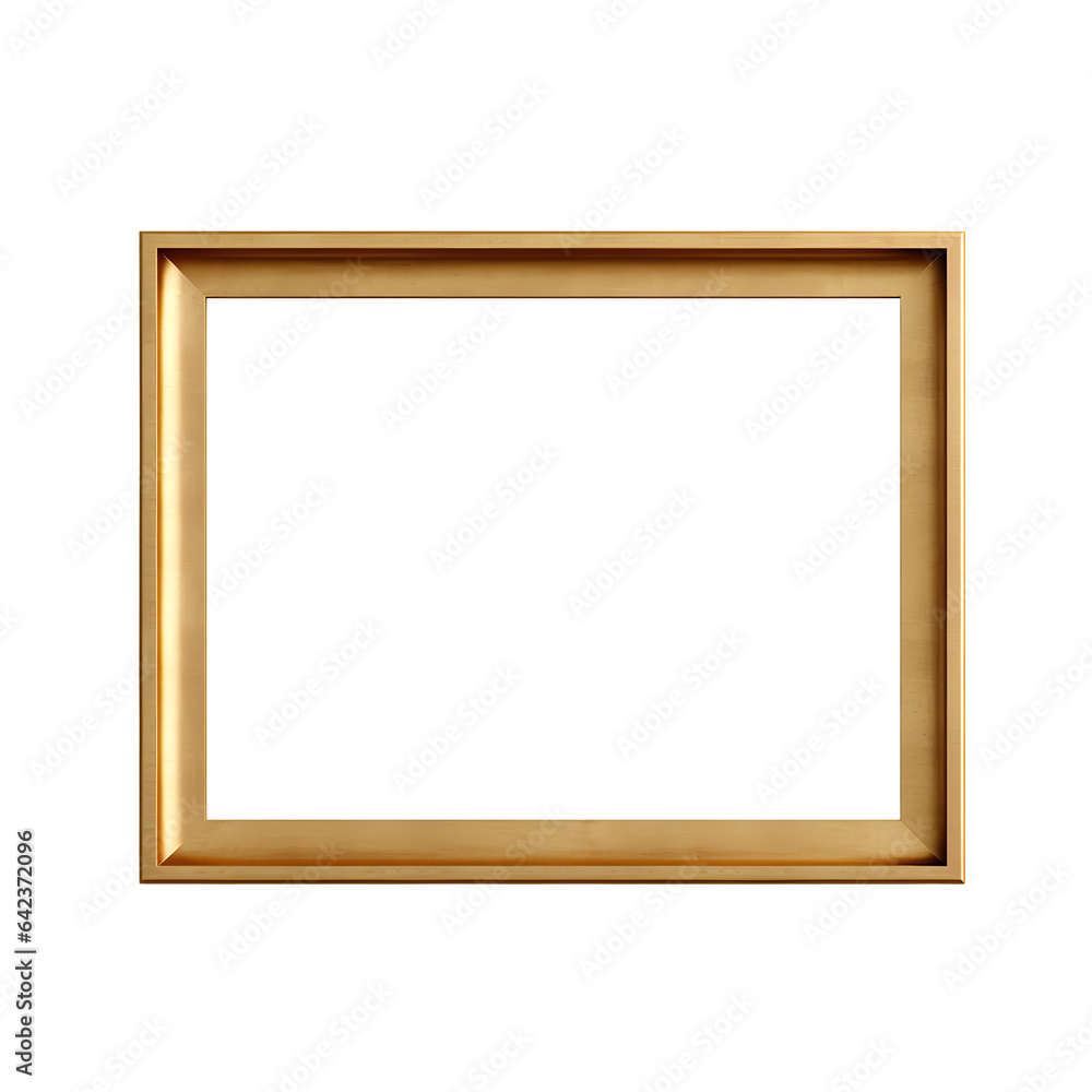 Gold picture frame on transparent background PNG Stock Illustration ...