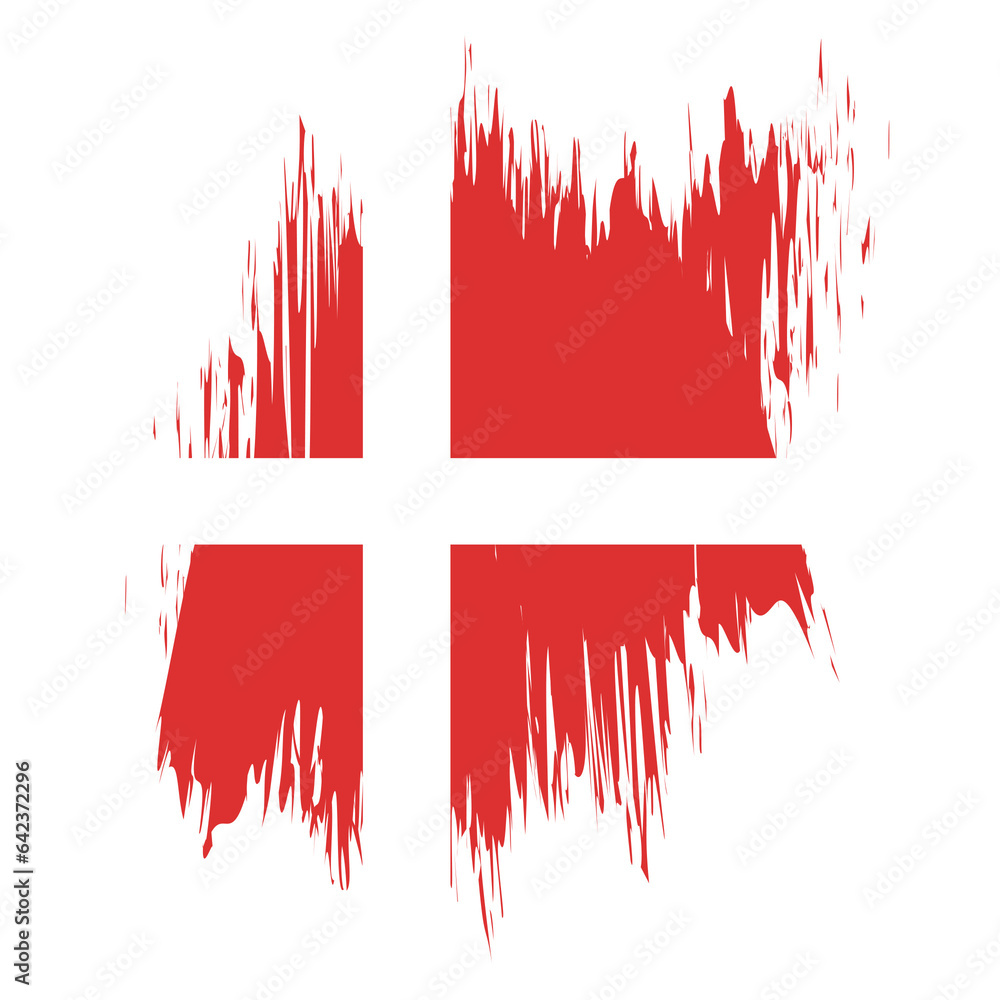 brush flag Denmark transparent background, Denmark brush watercolour ...