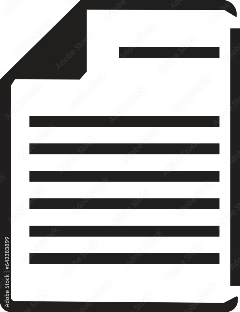 Document papers pile sheet line icon, isolated on transparent ...