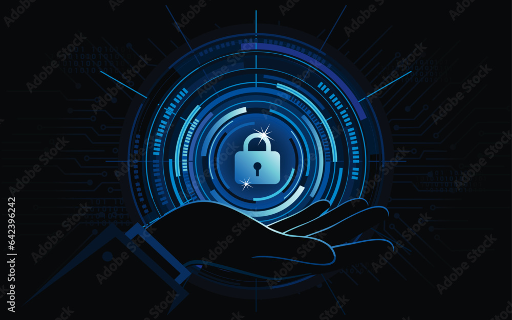 Cybersecurity, data security concept design for digital security, data ... Cybersecurity, data security concept design for digital security, data ...
