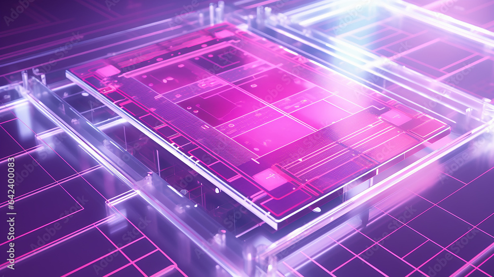 Future innovative digital Quantum Computer System Micro Chip Circuit ...