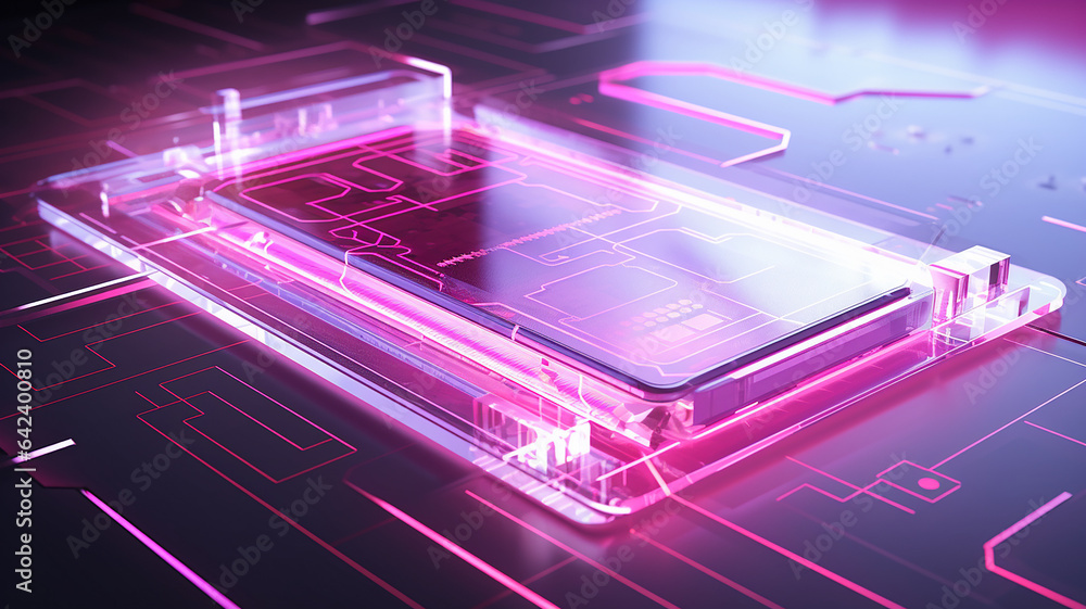 Future innovative digital Quantum Computer System Micro Chip Circuit ...