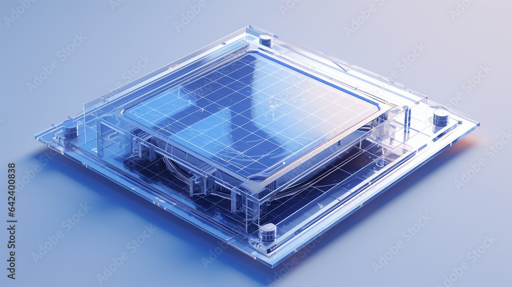 Future innovative digital Quantum Computer System Micro Chip Circuit ...