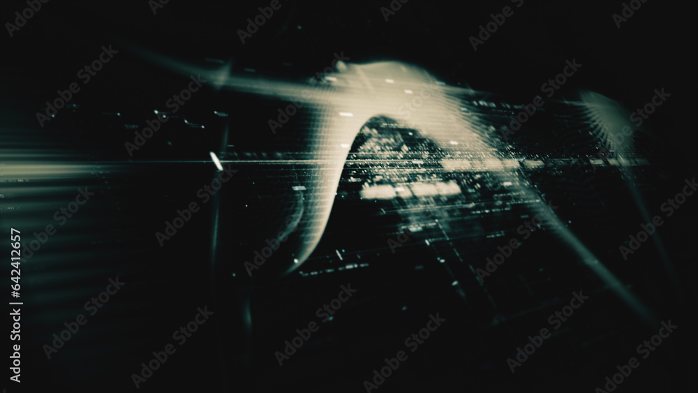 Advanced data matrix simulation UI with cutting-edge digital ...