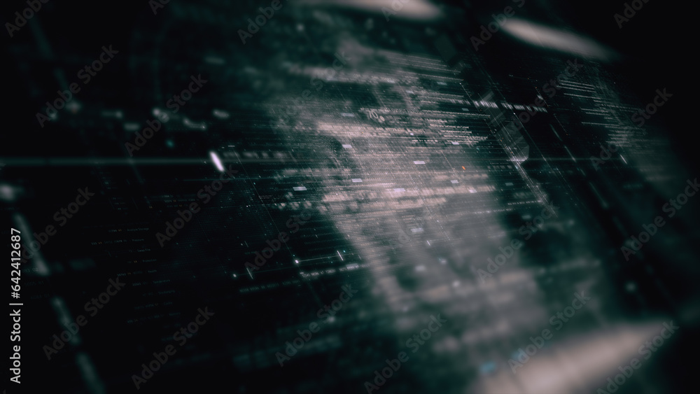 Advanced data matrix simulation UI with cutting-edge digital ...