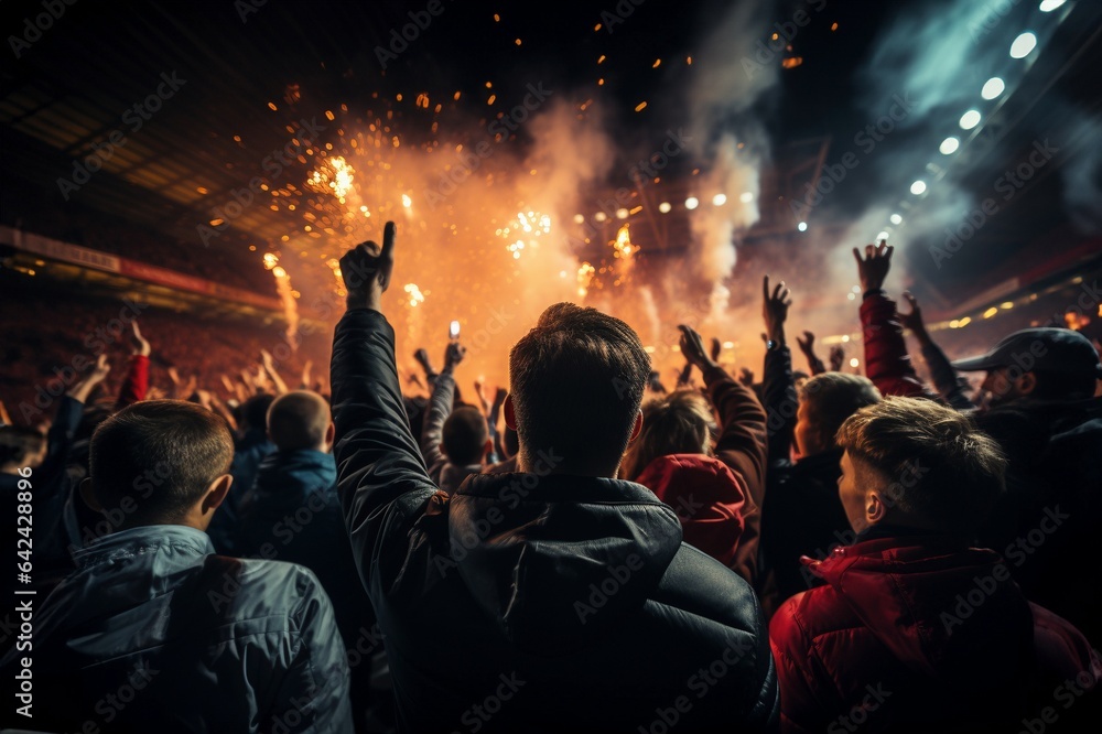 Fußball Fans feiern ihre Mannschaft bei der Europameisterschaft ...