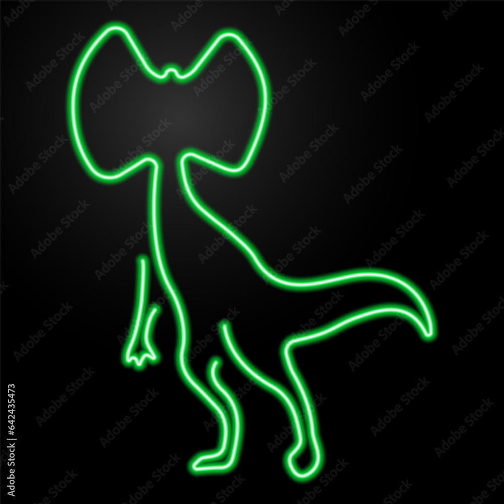 dilophosaurus neon sign, modern glowing banner design, colorful modern ...
