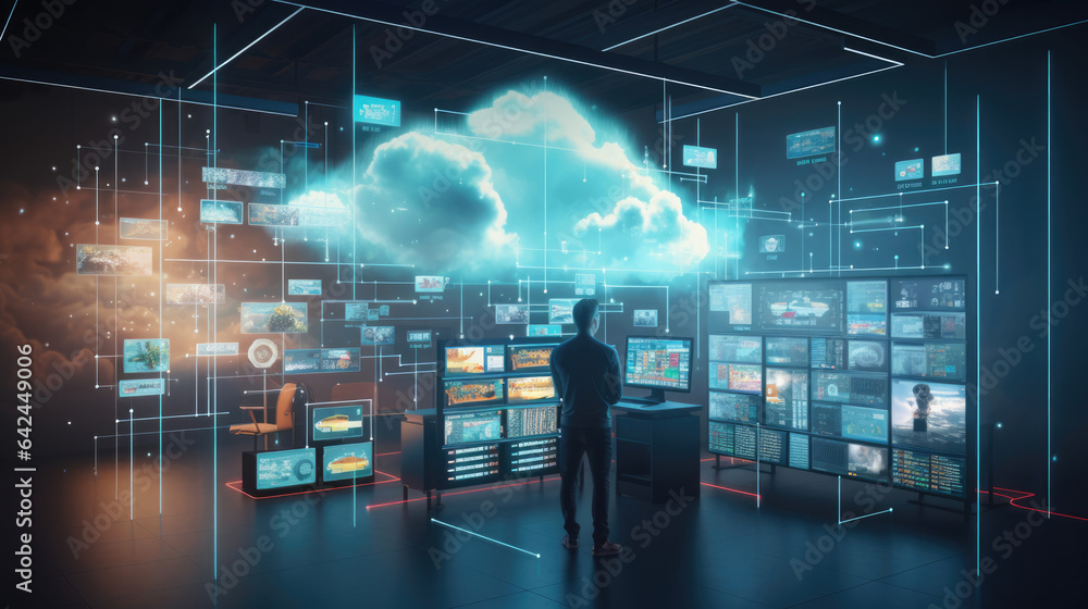 A cloud computing infrastructure delivering seamless services to users ...