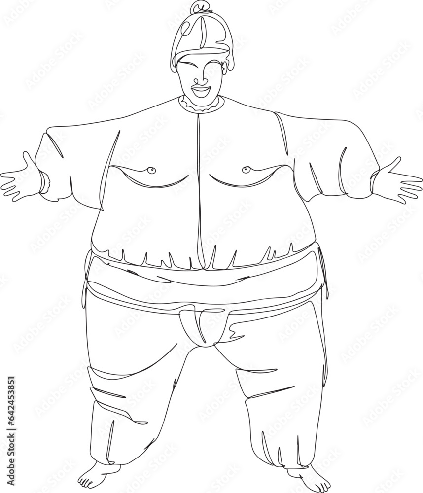 Inflatable Sumo Wrestler Suit Vector Illustration - Costume Clip Art ...