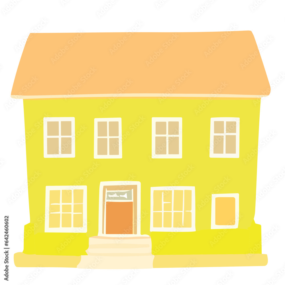 Simple House Illustration with Roof for Real Estate and Architecture ...