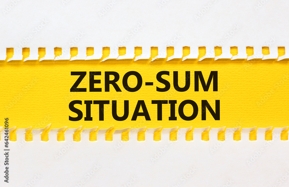 Zero-sum situation symbol. Concept words Zero-sum situation on ...
