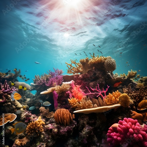 Dive into the Depths: A Breathtaking Coral Reef Under Clear Waters ...