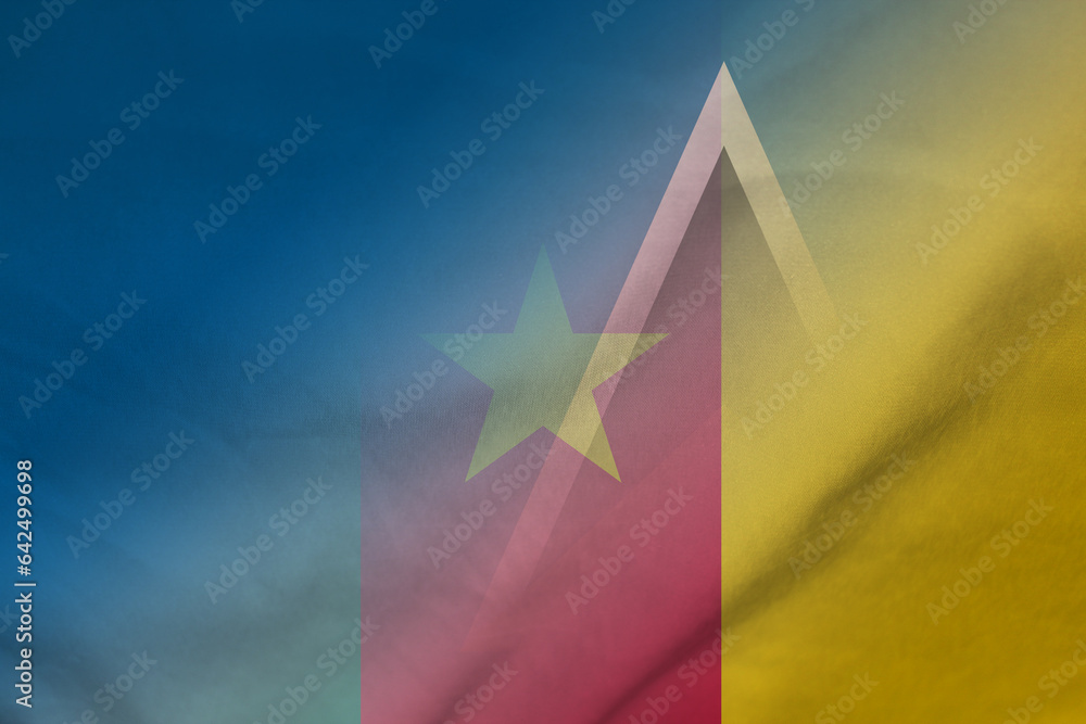 Saint Lucia and Cameroon national flag international contract KHM LCA ...