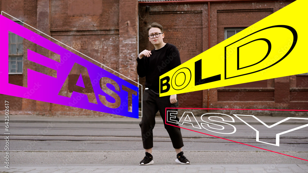 3D Perspective Text Overlay Stock Template | Adobe Stock
