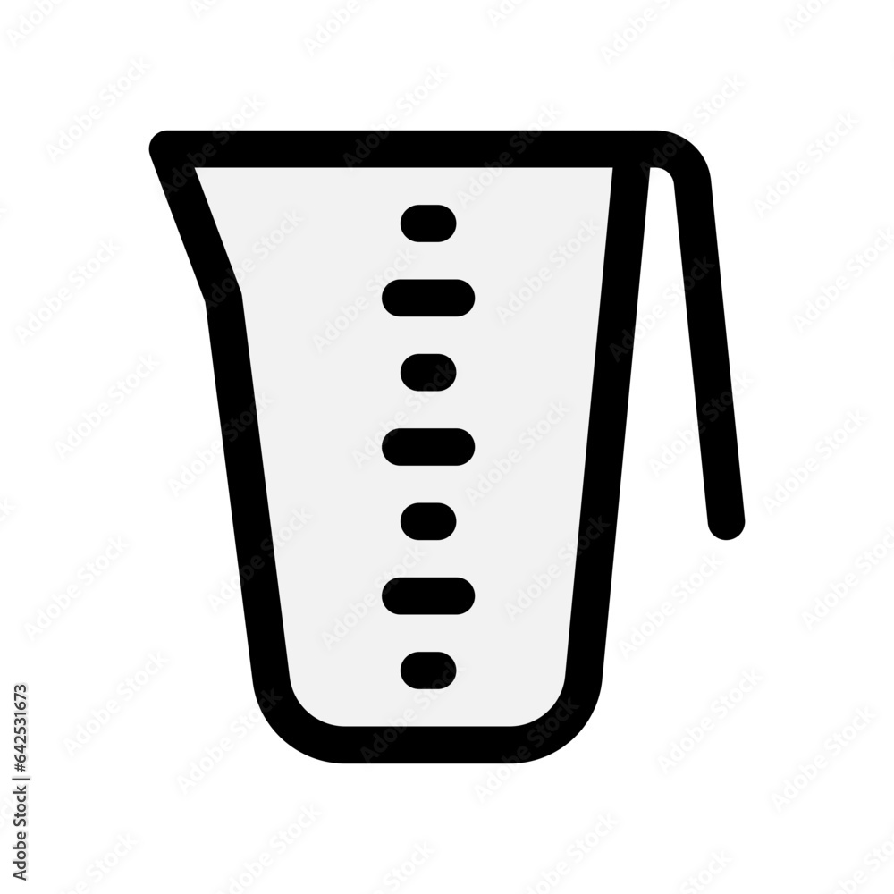Editable measuring cup vector icon. Bakery, cooking, appliances ...