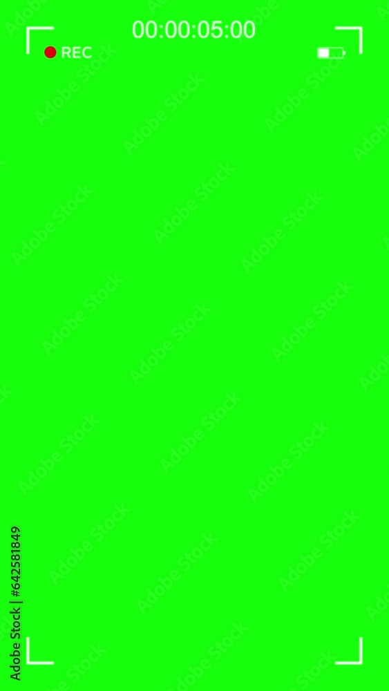 Vertical Record Screen Frame Mobile App with REC red circle icon ...