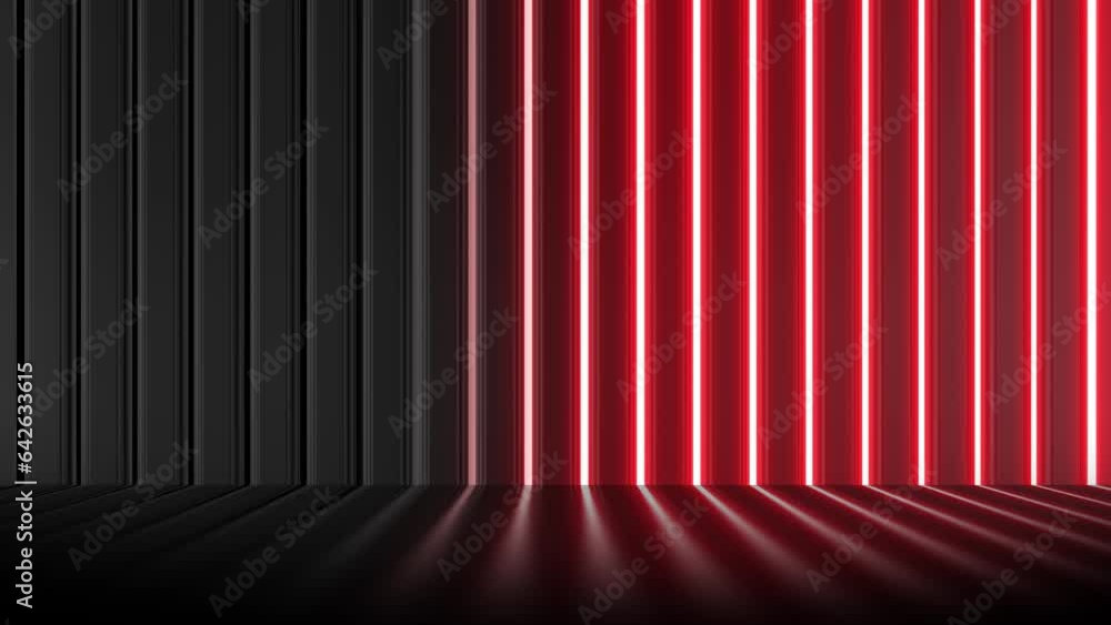 This stock motion graphic video of 4K vertical neon scenes with gentle ...