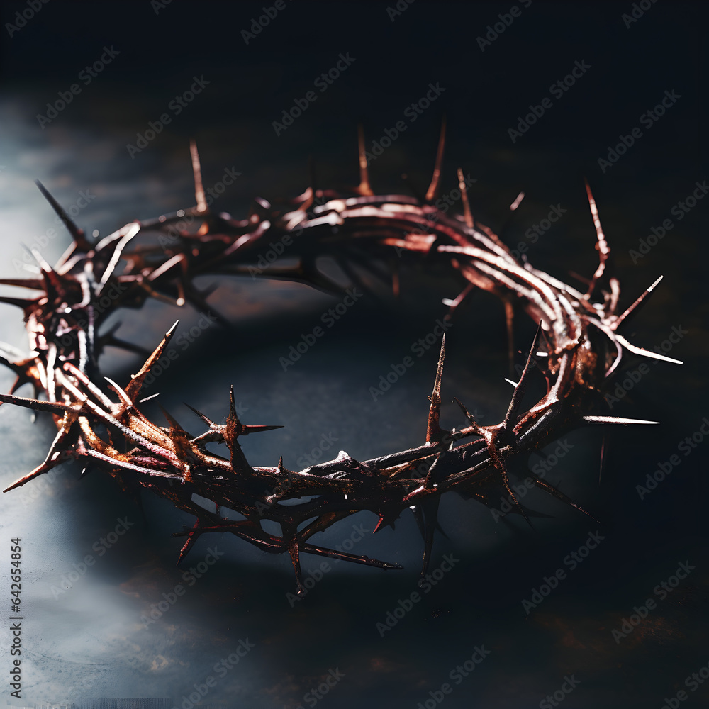 Jesus Christ's crown of thorns he wore while being crucified. A ...