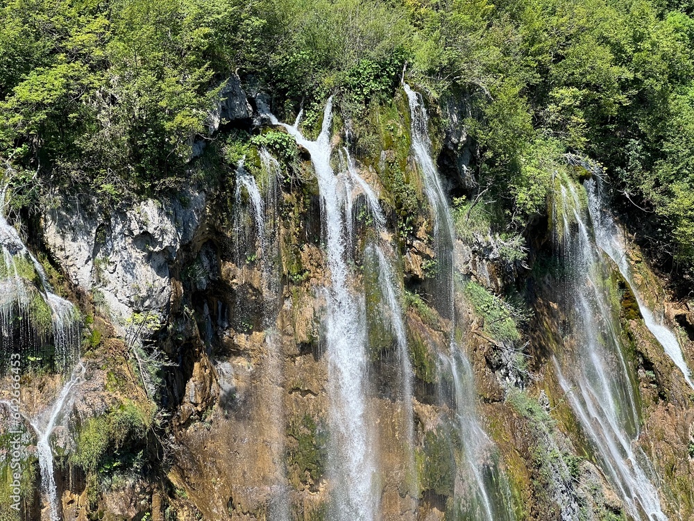 Big waterfall or Waterfall Plitvica, Plitvice Lakes National Park ...