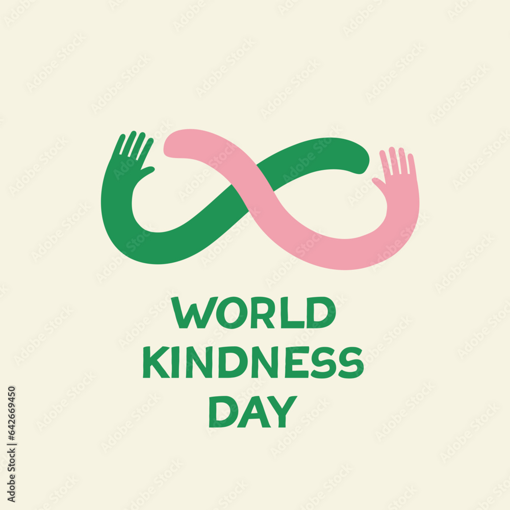 World kindness day logo. Random acts of kindness day emblem. Caring ...