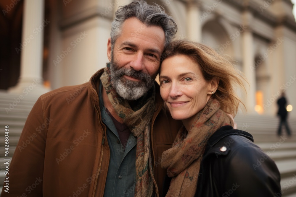 Couple in their 40s at the Metropolitan Museum of Art in New York USA ...