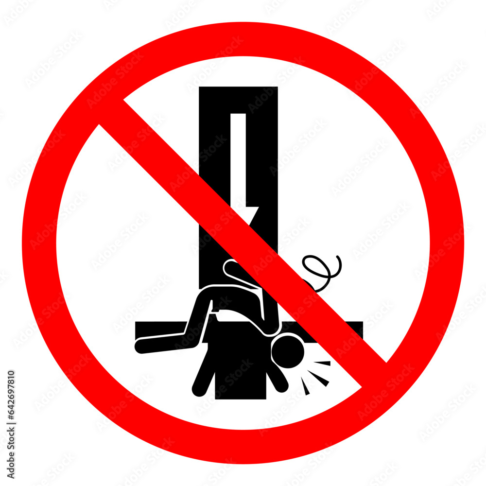 Vetor de Injury Hazard Crush Hazard Symbol Sign, Vector Illustration ...