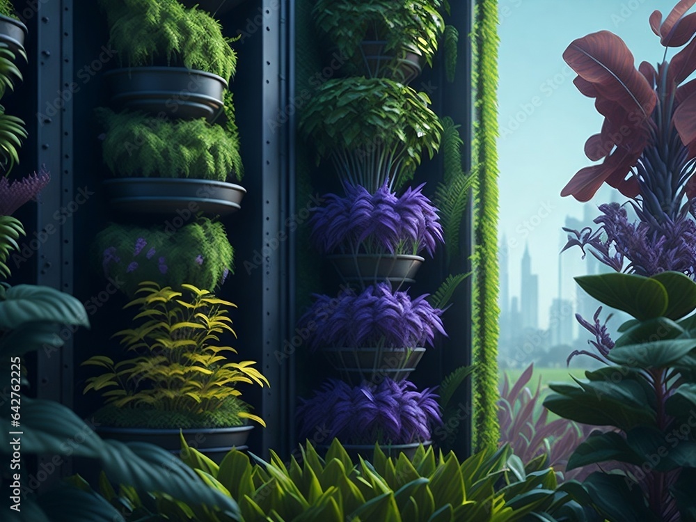 A vibrant, ever-changing landscape of AI-generated plants, each with ...