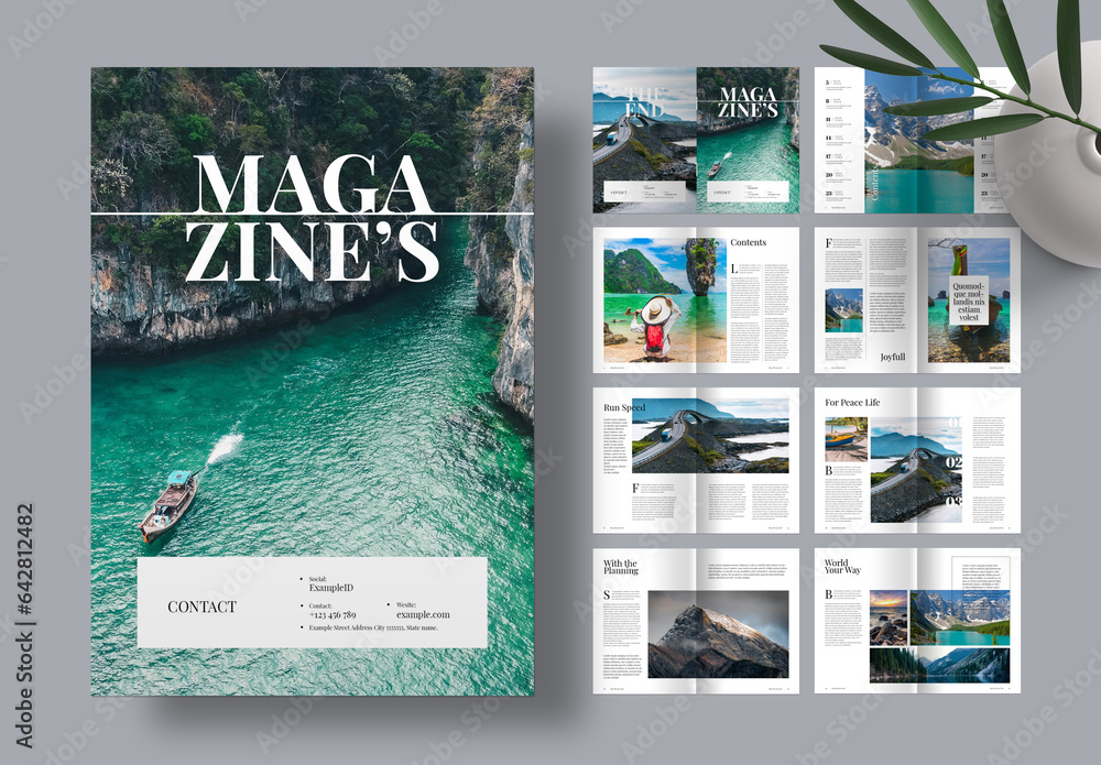 Magazine Template Stock Template | Adobe Stock
