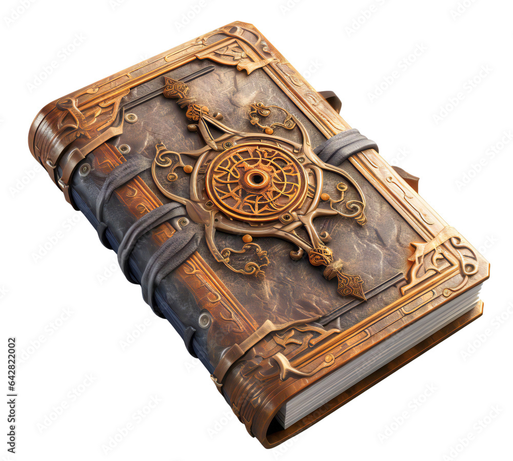 Magic old book. The magic book of the sorceress. The old book of the ...