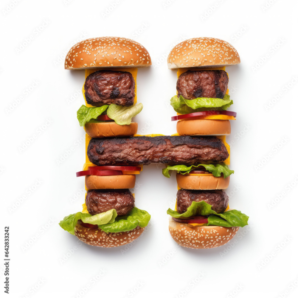 Printable vocabulary flashcards. H for Hamburger. Guessing game ...