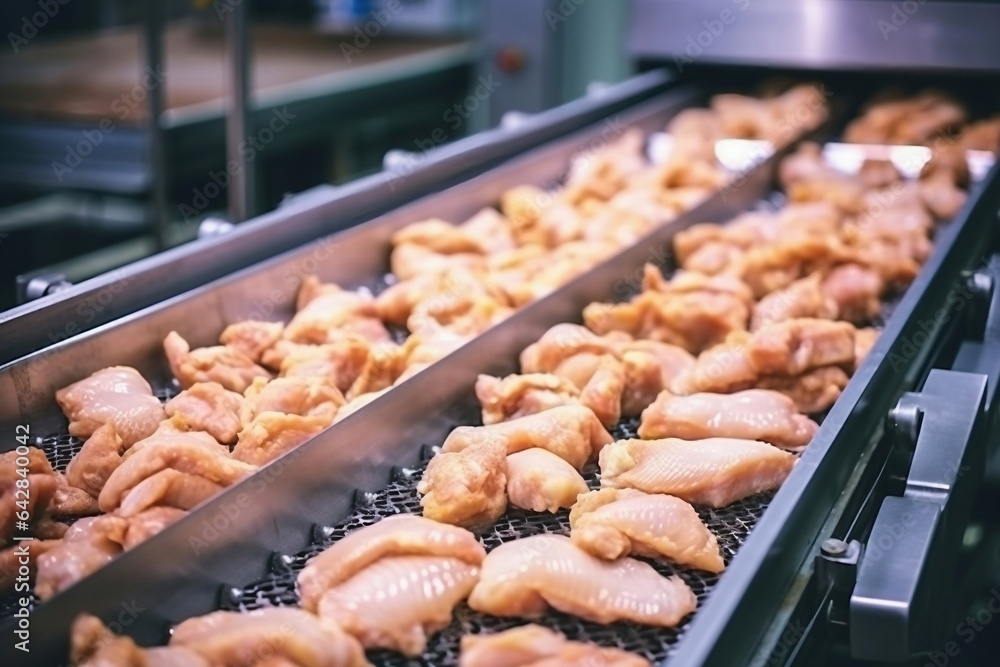 Poultry farm for the production of chicken meat. Industrial production ...