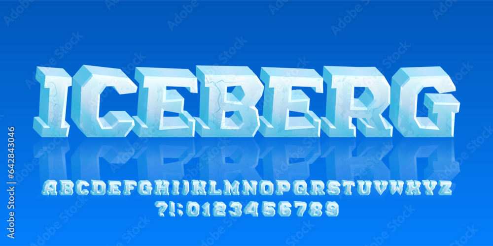Photo & Art Print Iceberg alphabet font, epifantsev