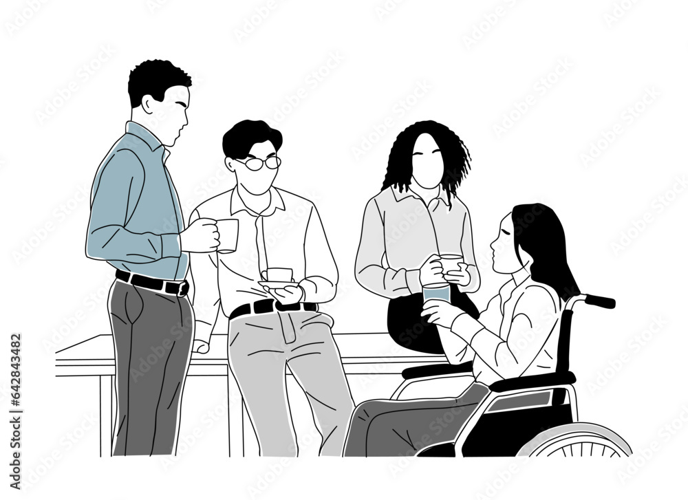 Inclusive business concept illustrations. Illustration of young men and ...